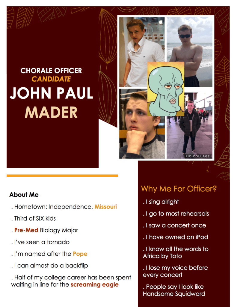 Officer Platforms! – The University Chorale of Boston College