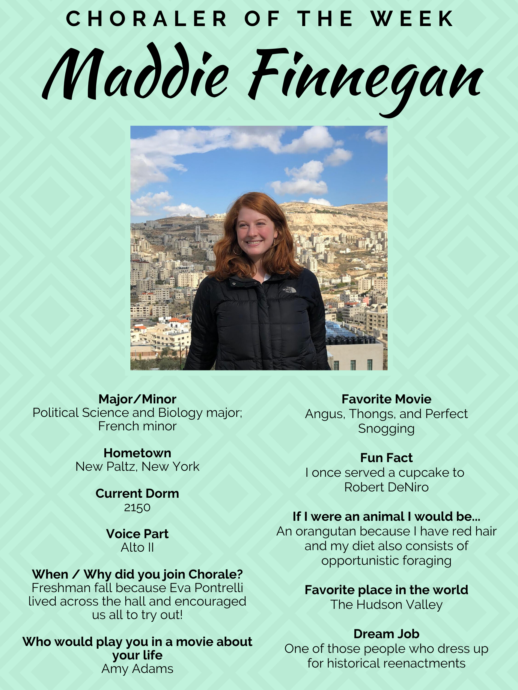 Meet our Choraler of the Week, Maddie Finnegan! – The University ...